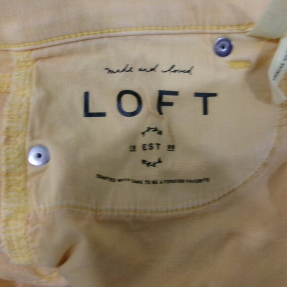 LOFT | Jeans | Loft Lemon Yellow Modern Skinny Crop Jeans Size 4 27 ...